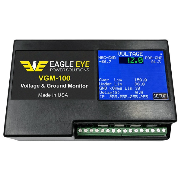 VGM-100 Voltage & Ground Fault Monitor: 125V | Eagle Eye Power Distribution